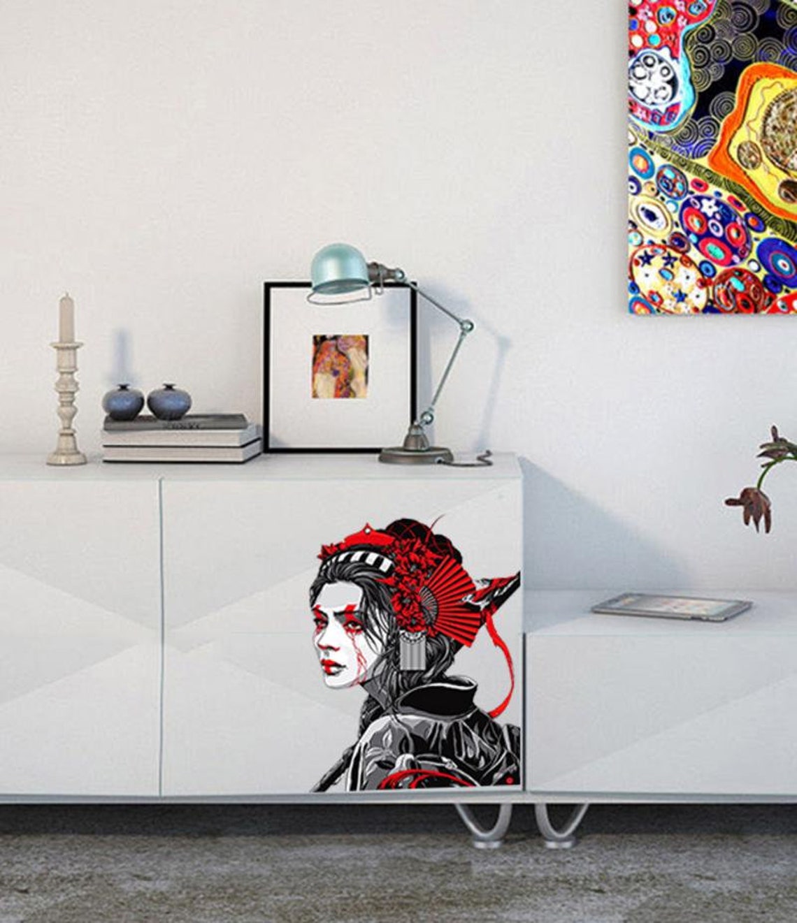 Asian Warrior Girl Decal Asian Warrior Girl Sticker Asian - Etsy