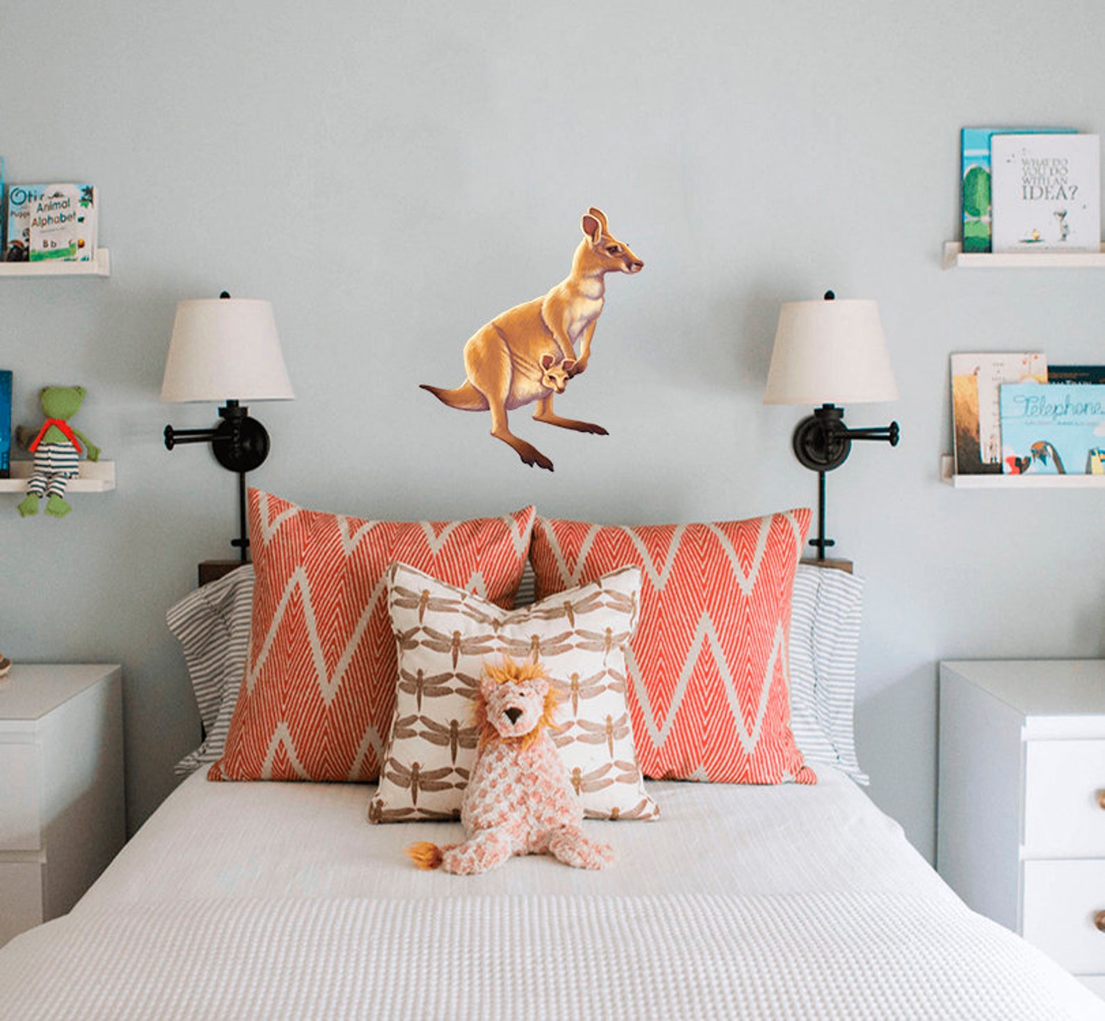 Kangaroo Decal Kangaroo Sticker Kangaroo Nursery Decor - Etsy