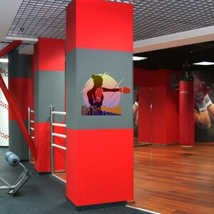 Girl Kickboxing Sticker, Boxing Decal, MMA Wall Art, Fitness Home Decor ...