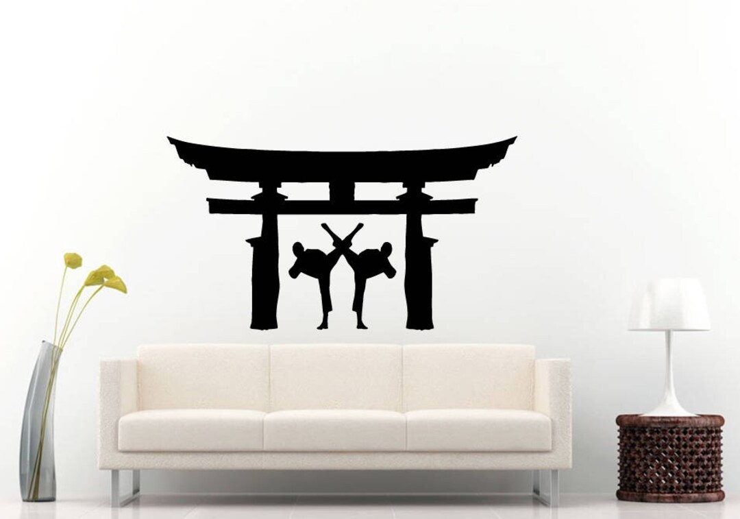 Martial Arts Karate Japan Fighting Jiu Jitsu Gym Training Wall Sticker ...