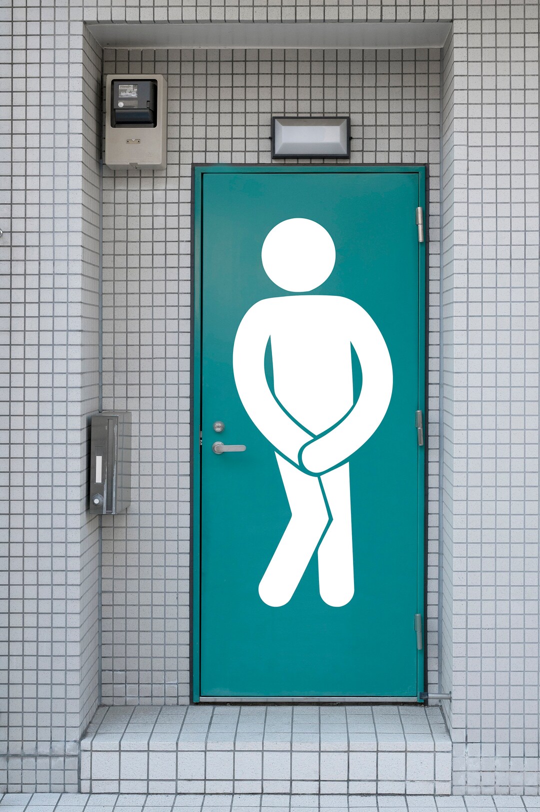Bathroom Sign Decal, Bar Restaurant Toilett Door Decal, Bathroom Door ...