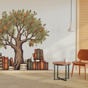 Library Tree Wall Art Decal, Library Wall Decal, Education Decals, Kids ...