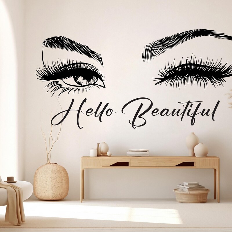 Eyelash Wall Decal - Etsy