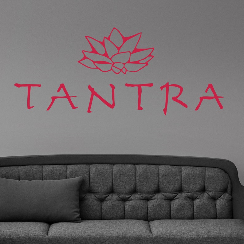 Tantra Lotus Flower Design Wall Sticker Vinyl Mural Decal Home House ...
