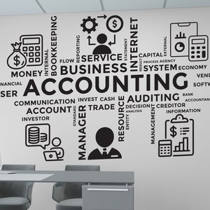 Accounting Wall Decor Office Wall Decal Idea Teamwork Business Worker ...