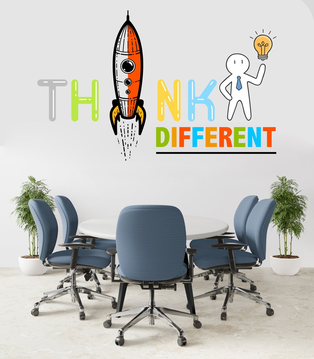 Think Different Office Wall Decal Idea Teamwork Business Worker Inspire ...