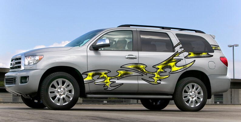 Tribal Truck Vinyl Side Graphics, Tribal Car Decal, 3D Tribal Racing ...