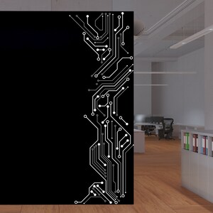 Circuit Board Wall Decal, Technology Vinyl Wall Art Decals, Computer ...