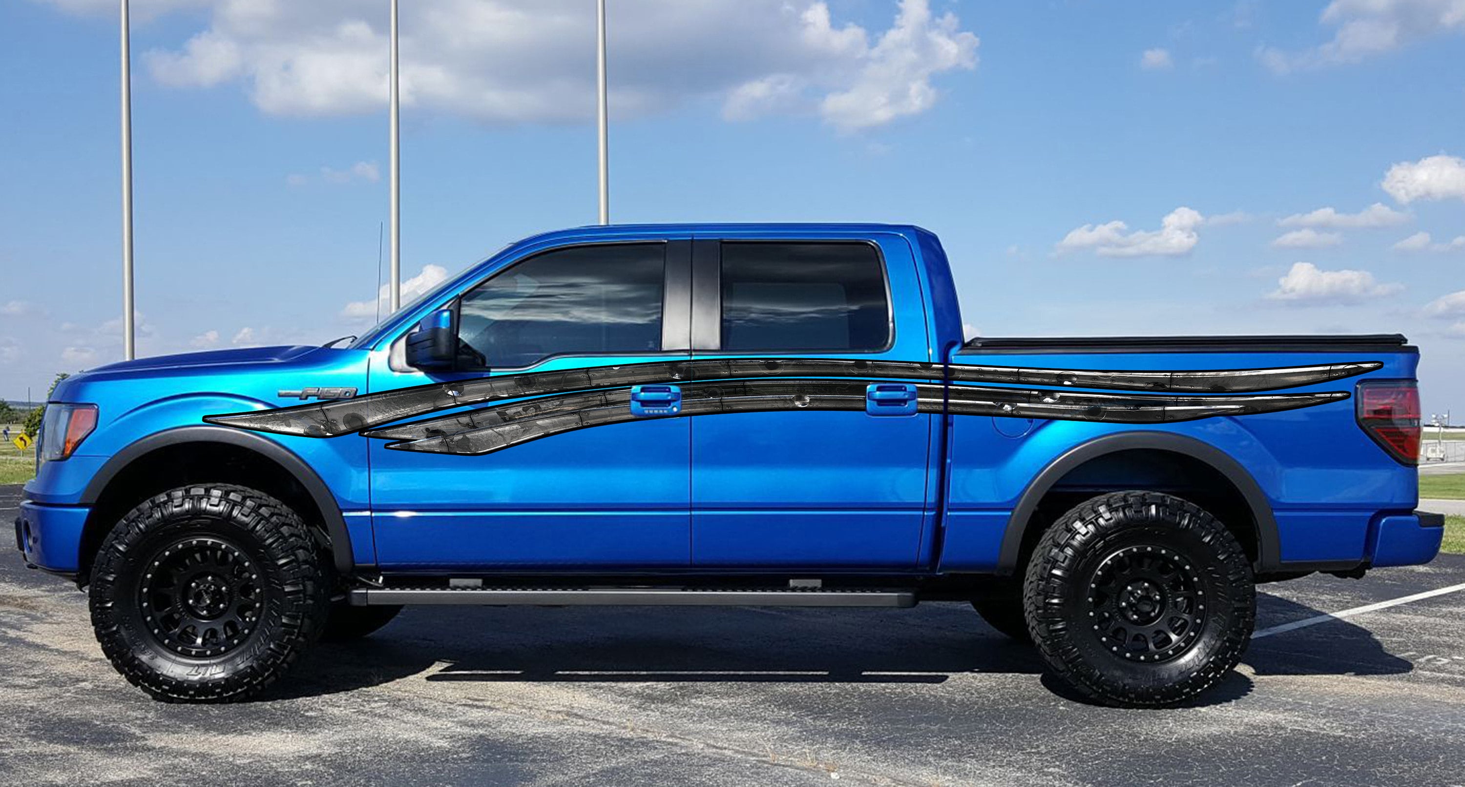 Tribal Racing Stripes Truck Side Full Color Vinyl Sticker - Etsy