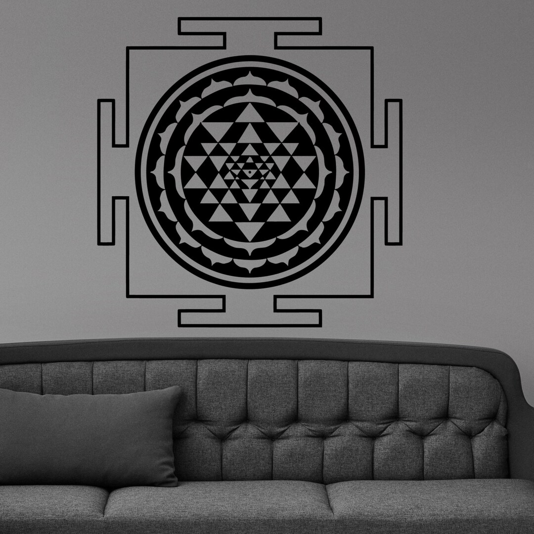Yantra Mystical Diagram Amulet Meditation Tantra Wall Sticker Vinyl ...