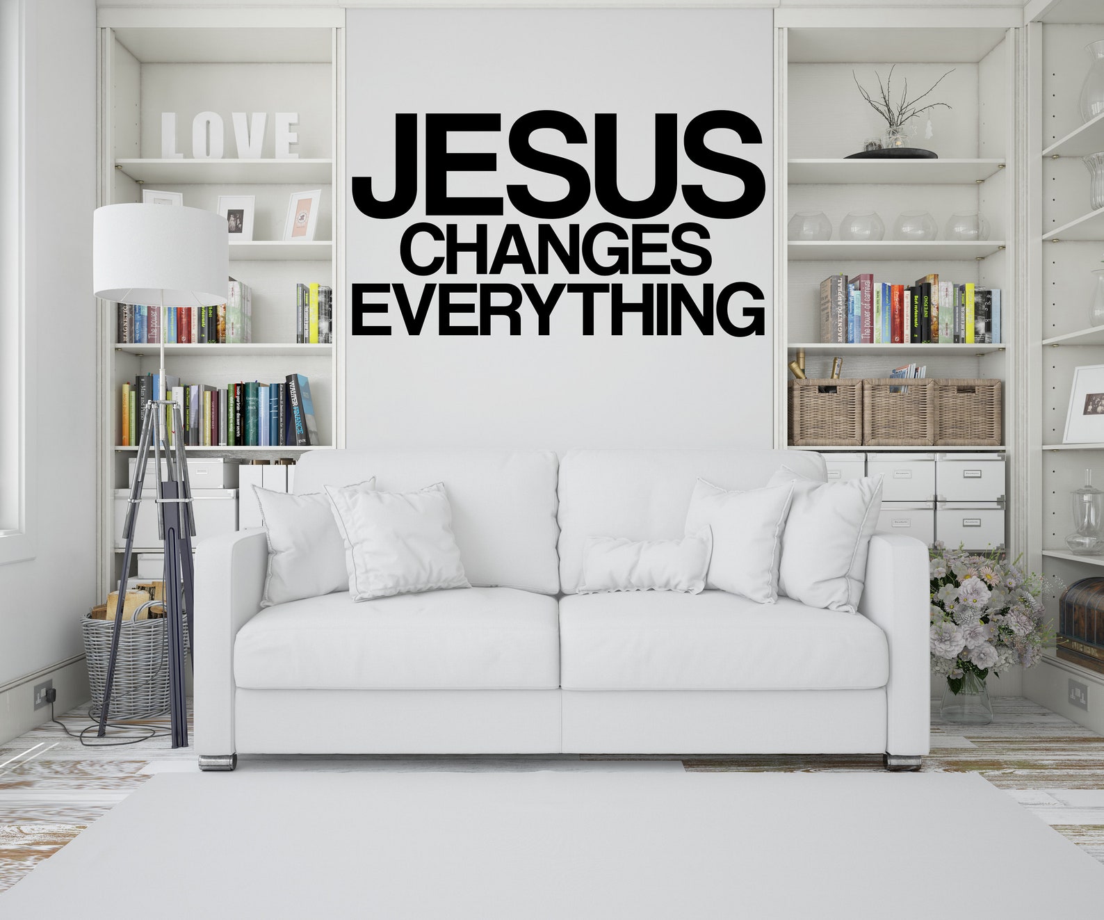 Jesus Changes Everything, Religious Wall Sign, Christian Wall Words ...