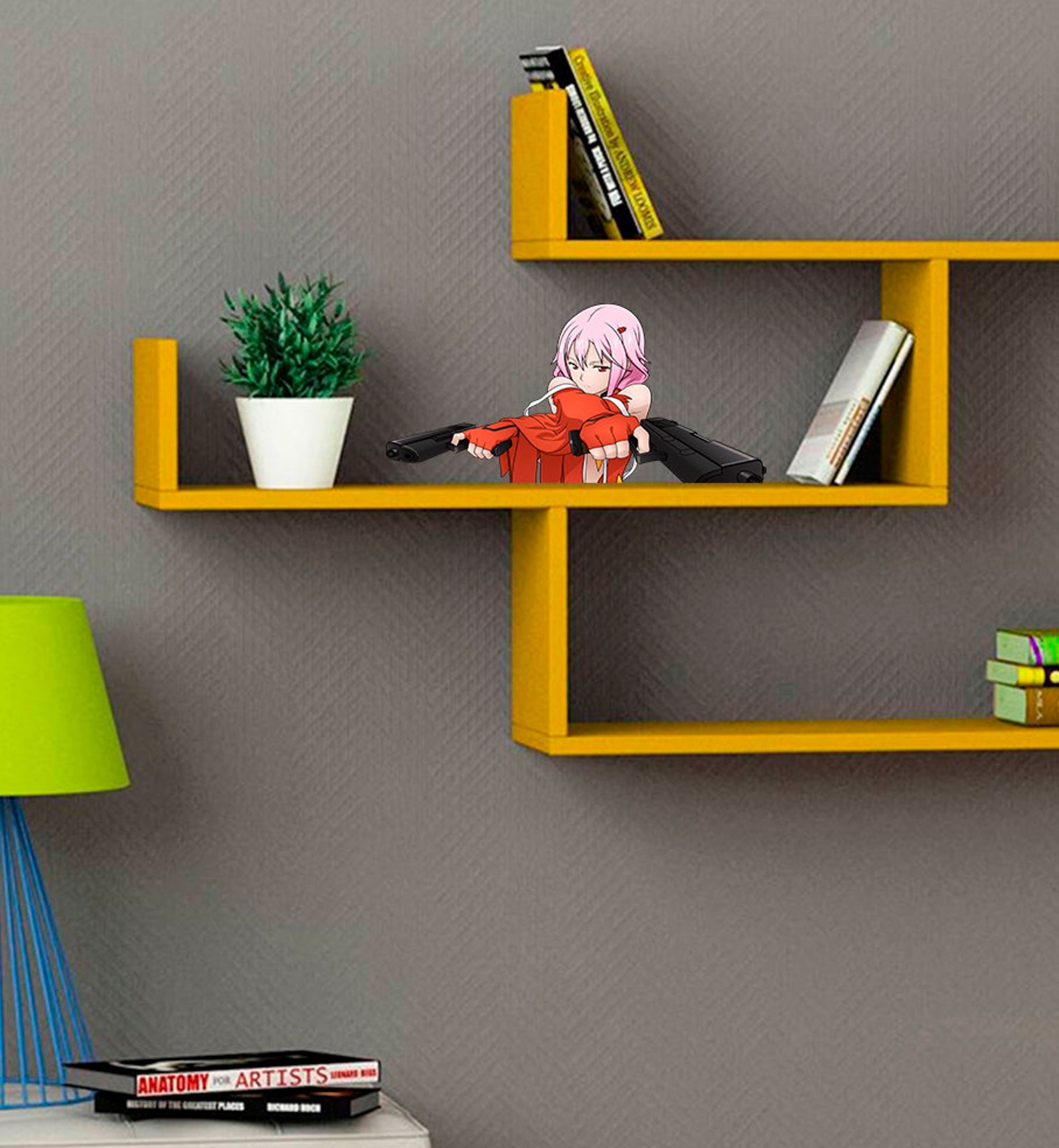 Anime Gunner Decal Anime Gunner Sticker Anime Gunner Wall - Etsy