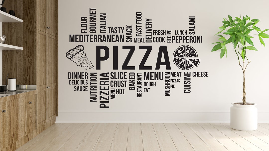 Pizza Wall Decal Restaurant Wall Decal Pizzeria Wall Sticker Wall Decal ...