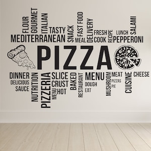 Pizza Wall Decal Restaurant Wall Decal Pizzeria Wall Sticker Wall Decal ...