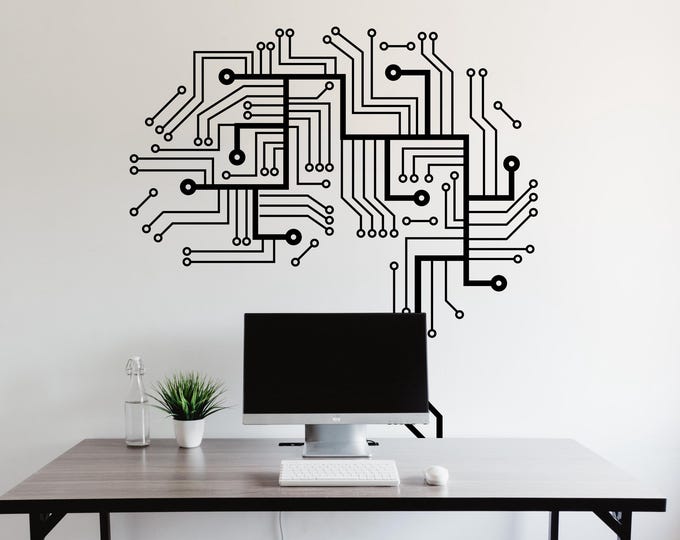 Circuit Board Wall Decal. Technology Wall Decal. Office Wall Decal ...
