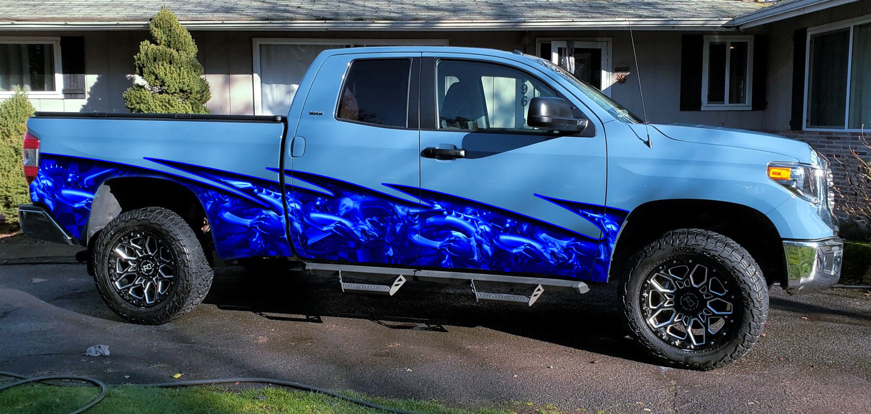 Checkered Flag Ripped Metal Car Vinyl Racing Flag Street - Etsy