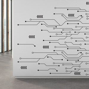 Circuit Board Wall Decal, Technology Vinyl Wall Art Decals, Company ...