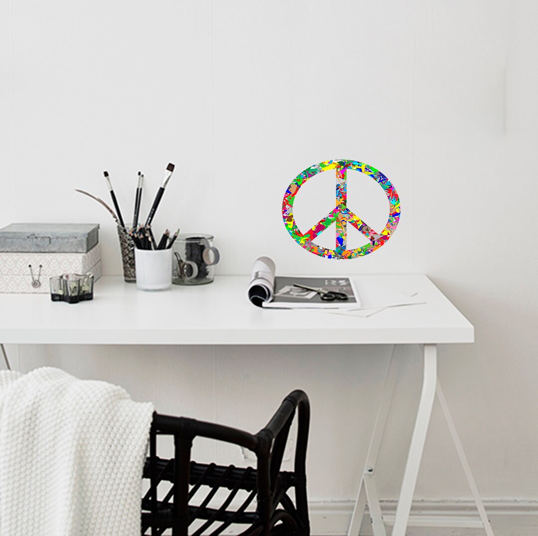 Peace Sign Decal, Peace Sign Sticker, Peace Sign Wall Decor - Etsy