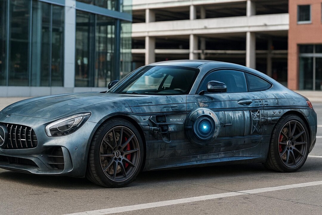 Futuristic Sci-fi Car Wrap | Metallic Blue Cyber Design Vinyl | Gift ...
