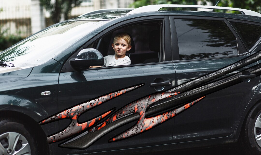 Tribal Car Sticker, 3D Tribal Racing Stripes Car Vinyl Decal, Tribal ...