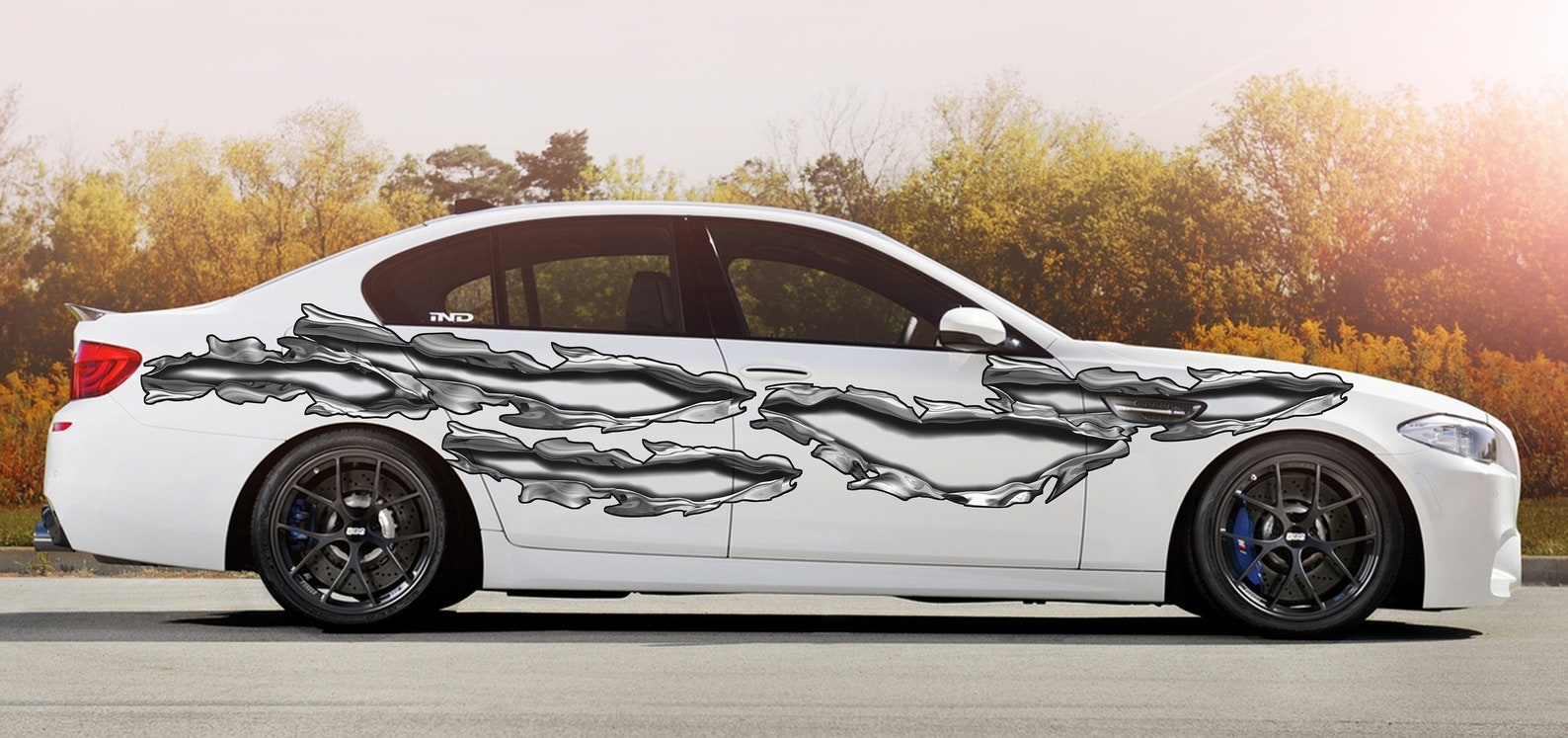 3D Ripped Metal Car Wrap Ripped Metal Car Graphics Ripped | Etsy