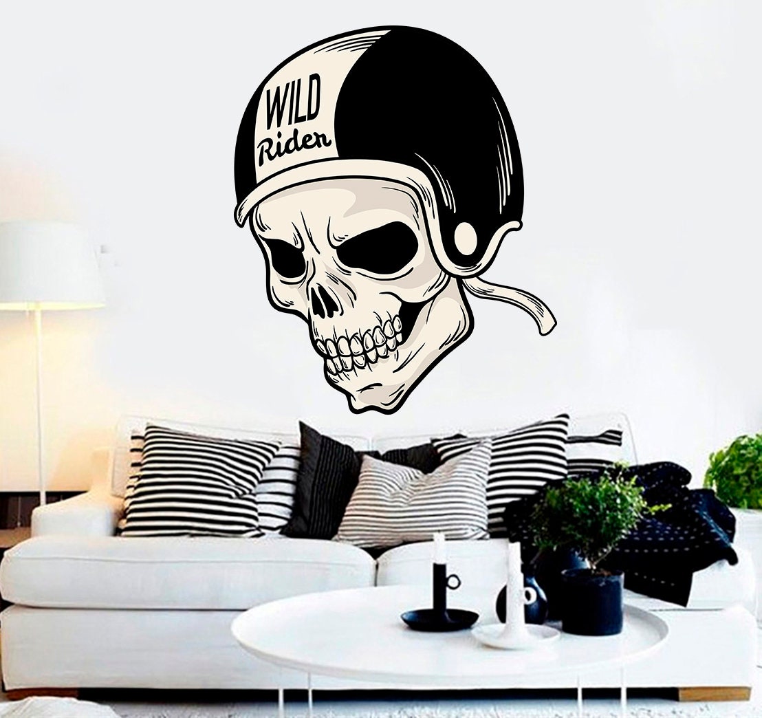 Biker Decal Biker Sticker Biker Wall Decor Biker Bar Decor | Etsy