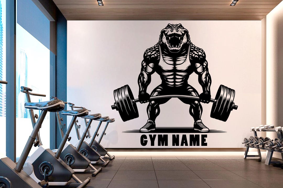 Gator Gym Wall Decor Gator Fitness Wall Art Gym Wall Decals Gator Wall ...