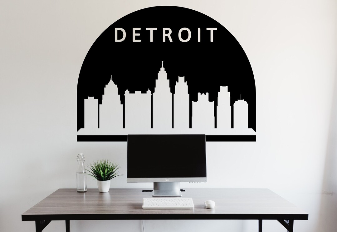 Dallas City Skyline Arch Wall Decal Vinyl Sticker City Dallas Wall ...