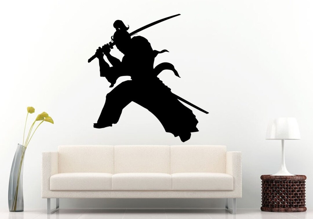 Samurai Ancient History Japanese Warrior With A Sword Wall Decal Vinyl ...