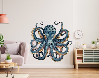 Octopus Wall Decor, Octopus Wall Decals, Tentacles Wall Art, Stickers ...