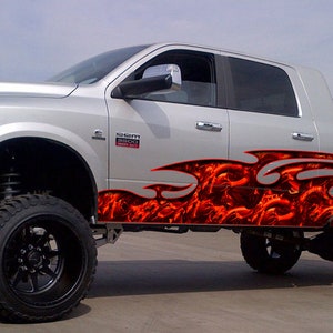 Red Dragon Full Color Truck Side Graphics Dragon Car Wrap - Etsy
