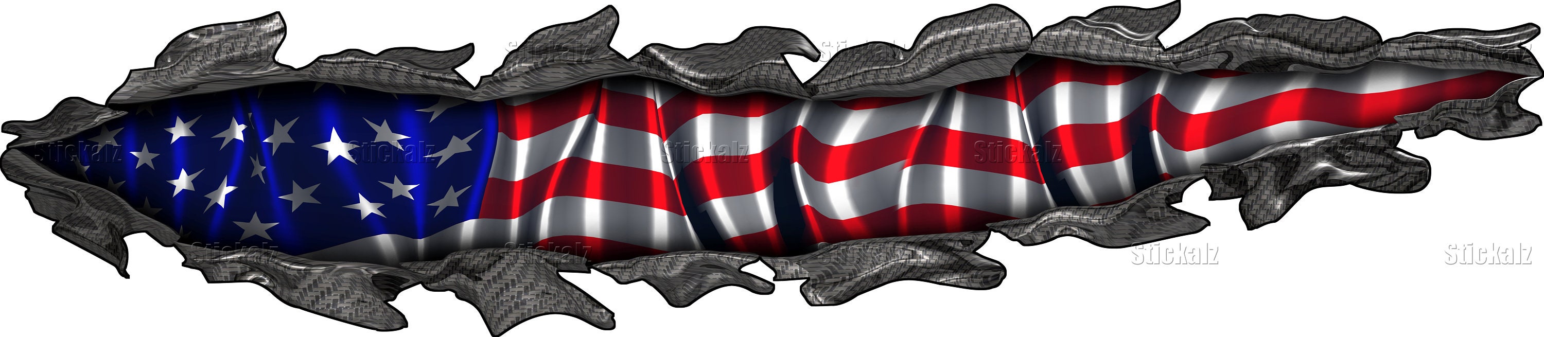 American Flag Decal for Motorcycle US Flag Racing Bike Wrap US Flag ...