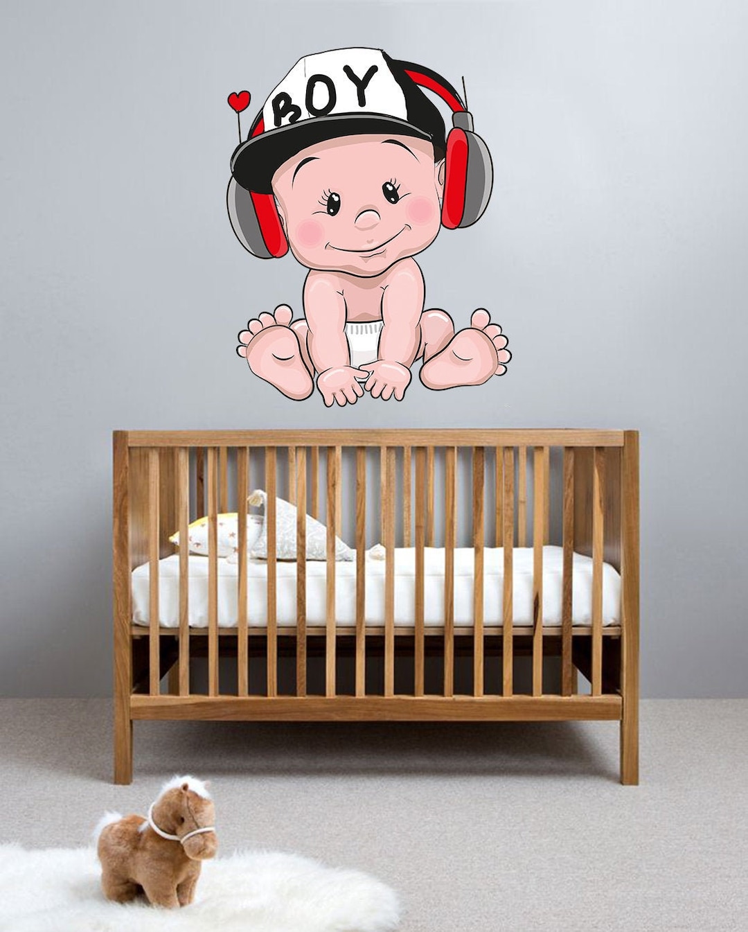 Little Boy Wall Decal, Little Boy Wall Sticker, Little Boy Wall Decor ...