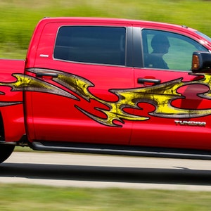 Tribal Truck Vinyl Side Graphics, Tribal Car Decal, 3D Tribal Racing ...