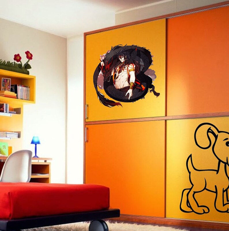 Fantasy Dragon Anime Decal Fantasy Dragon Anime Sticker - Etsy