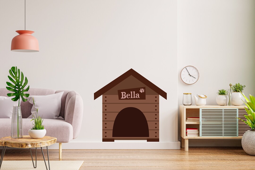 Dog House Wall Vinyl Decal, Dog Wall Decals, Grooming Wall Decor ...