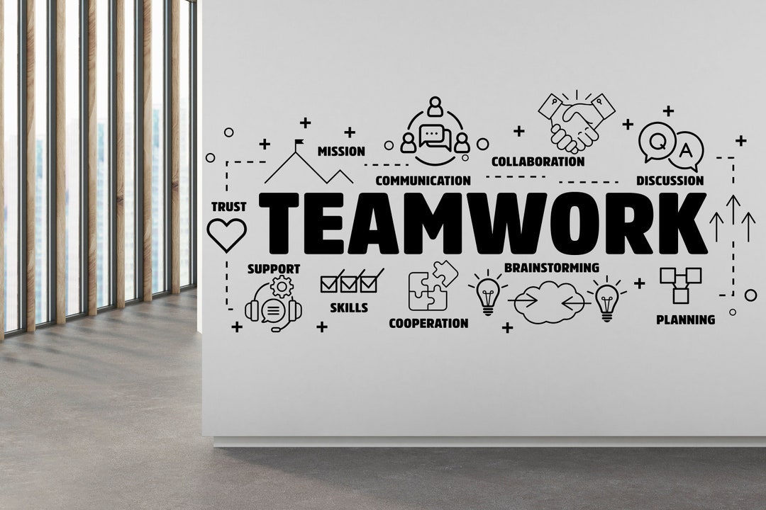 Teamwork Wall Decal Office Wall Decal Office Wall Decor Enterpreneur ...