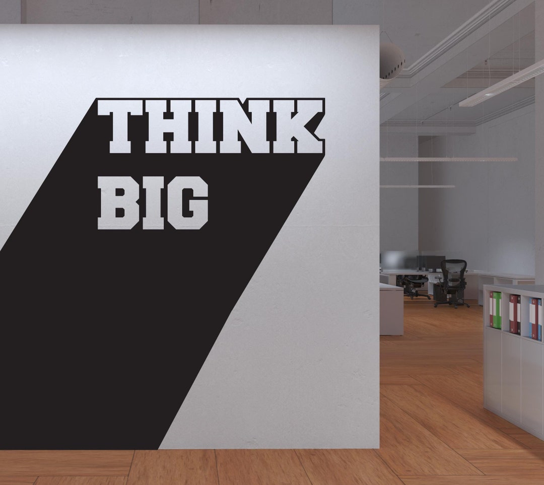 Think Big Wall Decal Office Wall Decal Sticker for Office, Office Wall ...