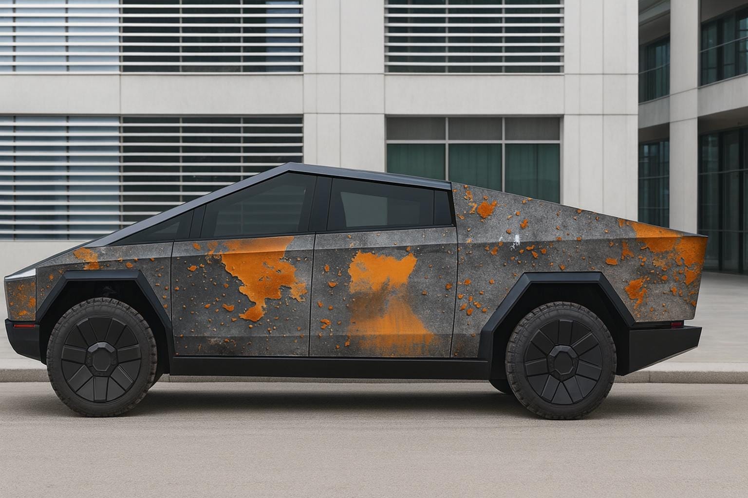 Rusted Metal Cybertruck Wrap | Industrial Grunge Vinyl Design | Gift ...