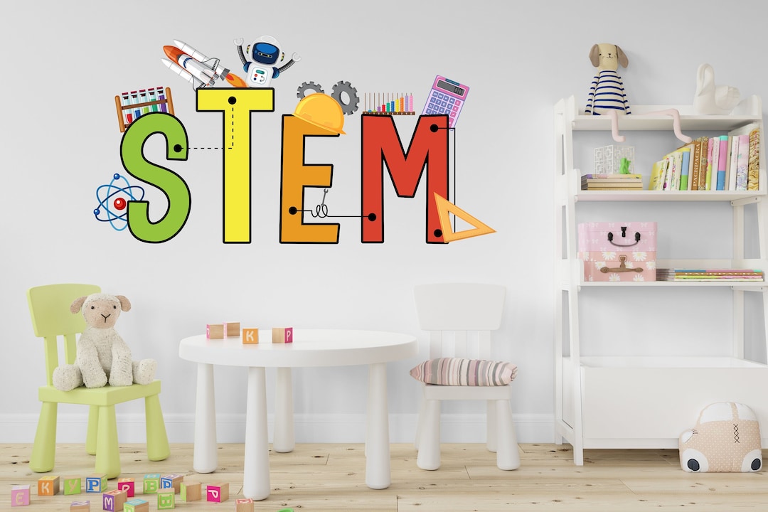 Stem Science Technology Engineering Math Wall Decal, Steam Wall Decals ...
