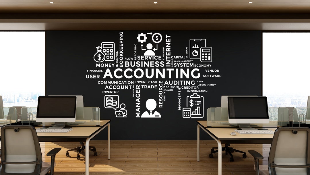 Accounting Wall Decor Office Wall Decal Idea Teamwork Business Worker ...
