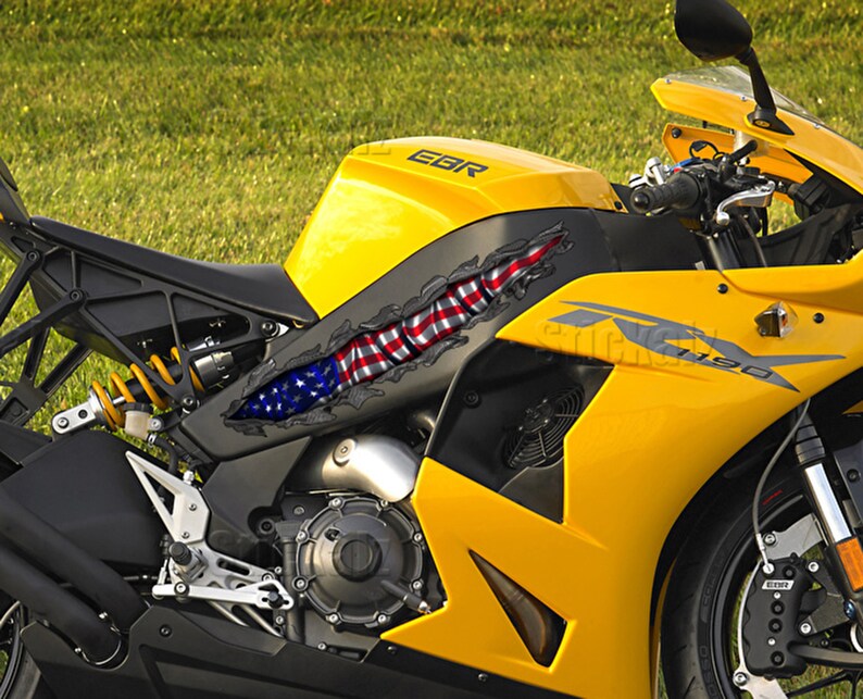 American Flag Decal for Motorcycle US Flag Racing Bike Wrap US Flag ...
