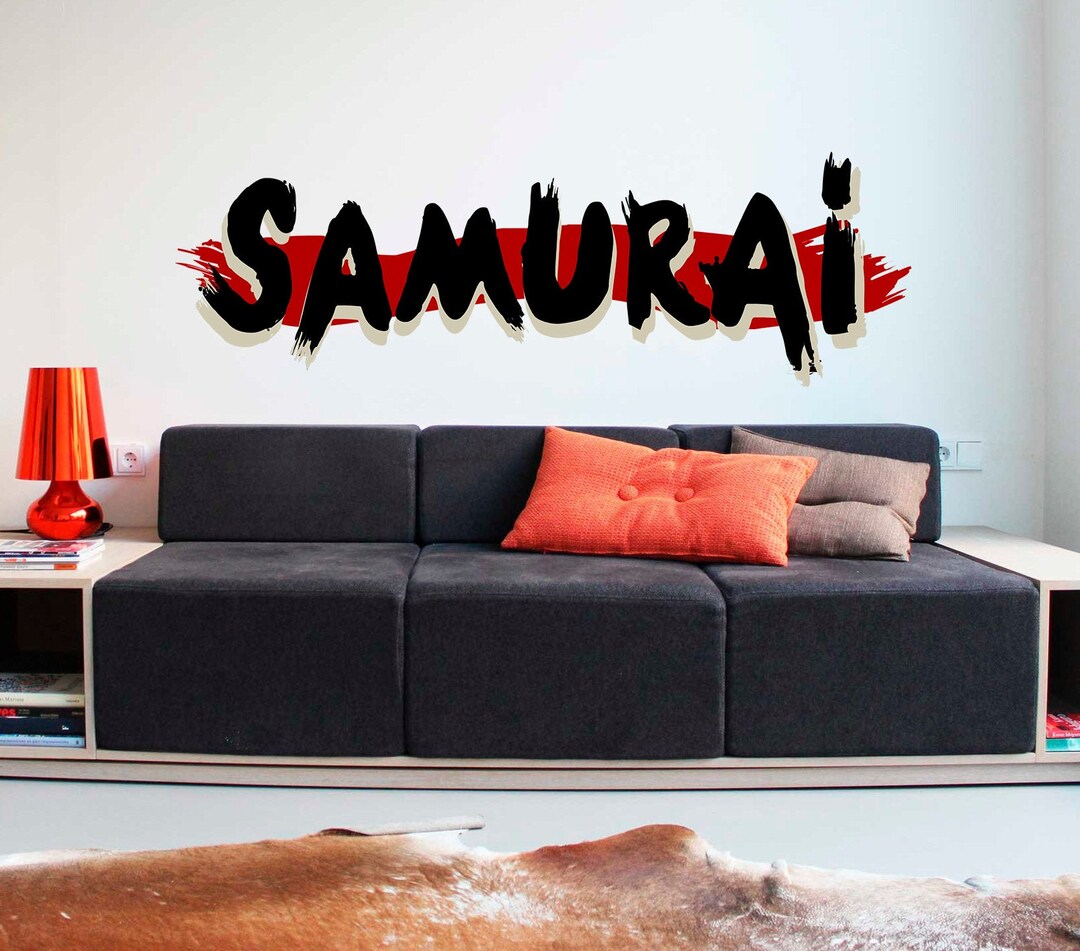 Samurai Lettering Decal, Samurai Lettering Sticker, Samurai Lettering ...