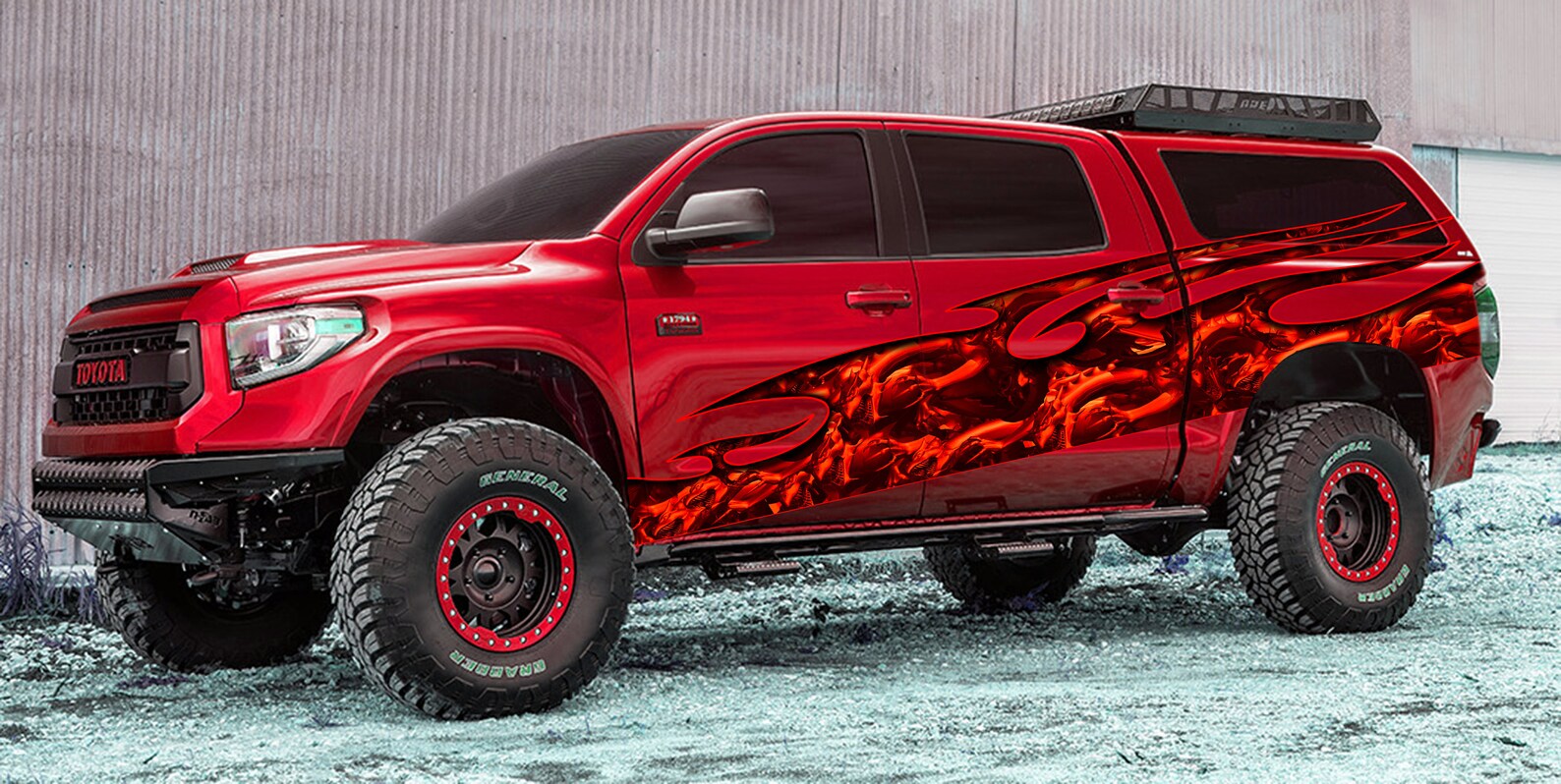 Red Dragon Full Color Truck Side Graphics Dragon Car Wrap - Etsy