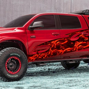 Red Dragon Full Color Truck Side Graphics, Dragon Car Wrap, Dragon Car ...