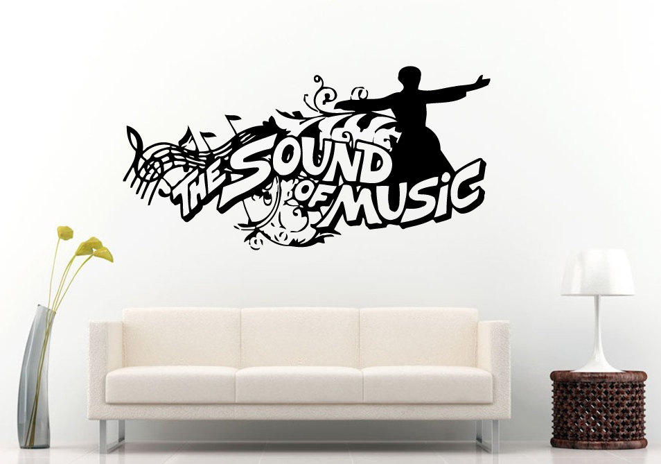 The Sound of Music Notes Melody Dancing Person Man Dancer Wall Decal ...