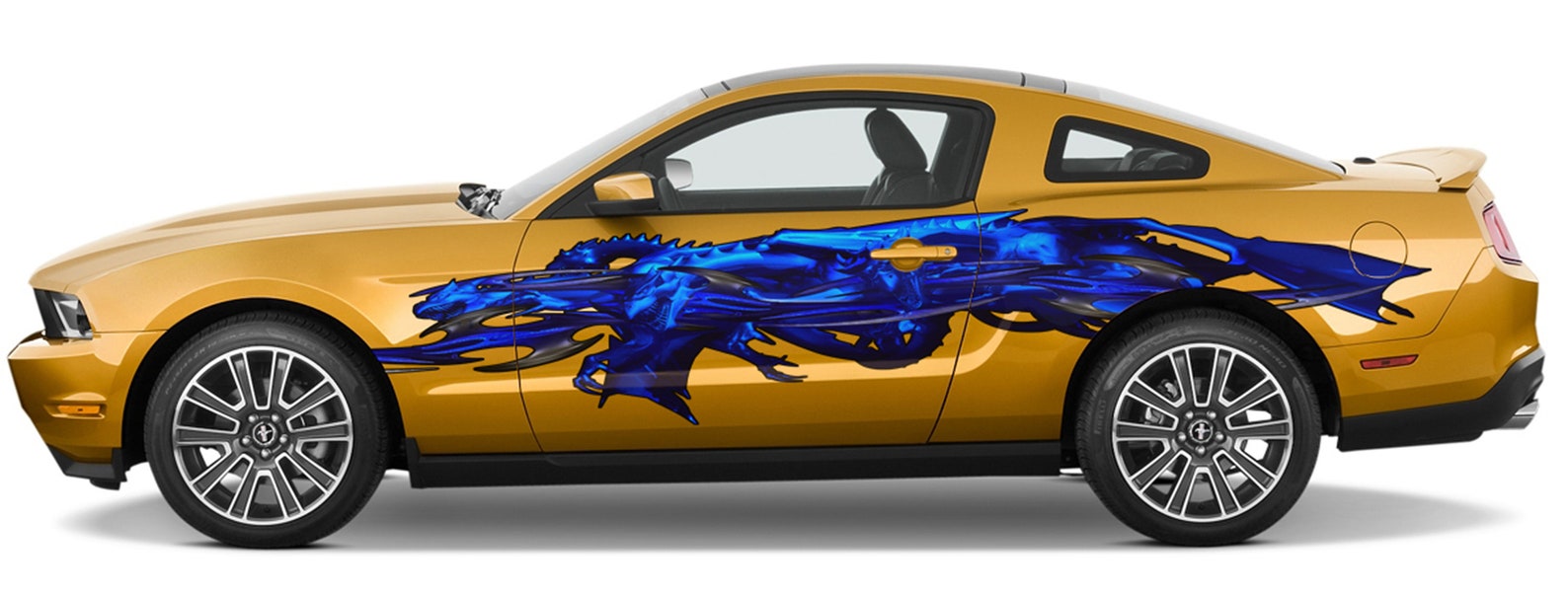 3D Dragons Car Wrap Dragons Ripped Metal Car Vinyl Decal - Etsy