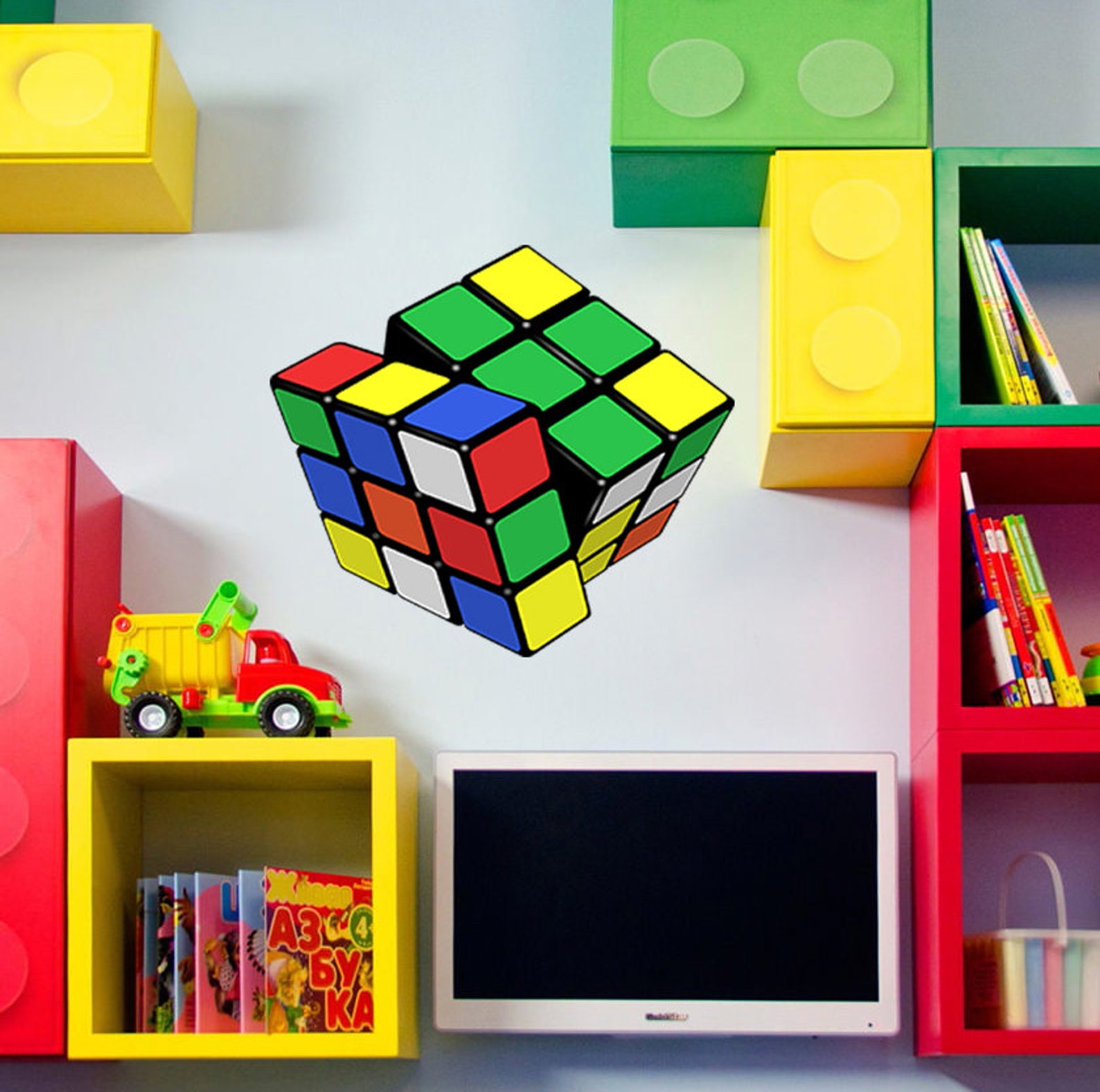 Rubik's Cube Wall Decal Rubik's Cube Wall Sticker - Etsy