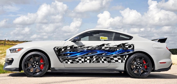 Tribal Racing Stripes Full Color Car Side Graphics Racing - Etsy
