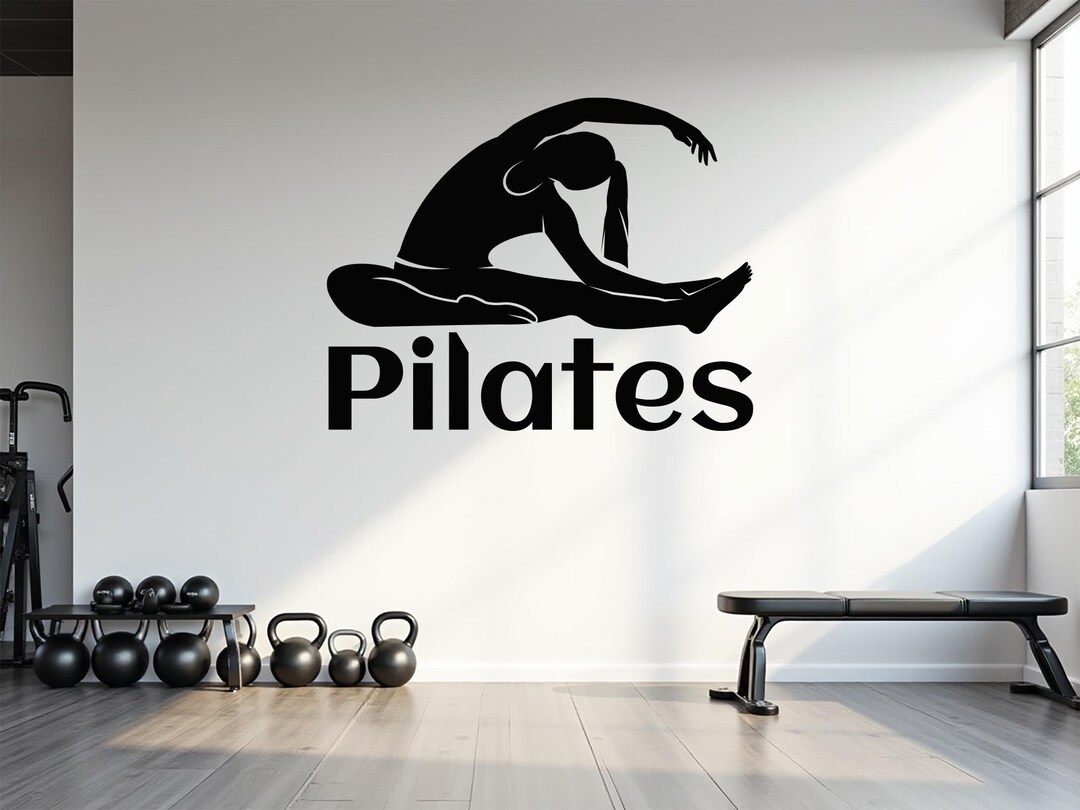 Pilates Wall Decal Pilates Wall Sticker Yoga Wall Art Pilates Wall ...